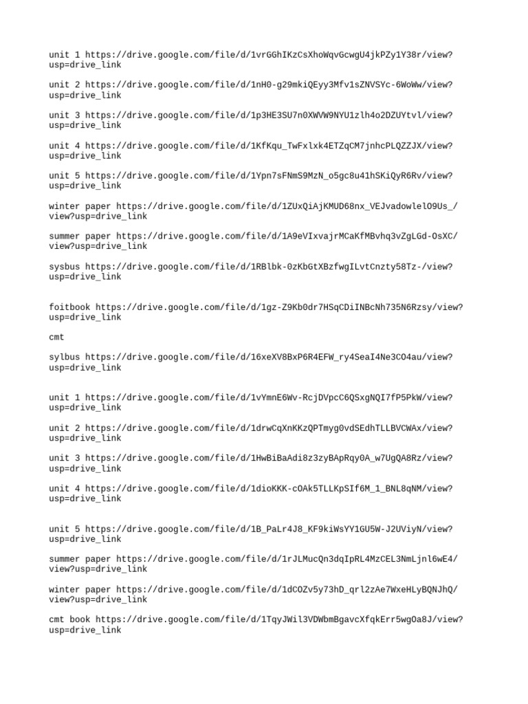 All Drive Link | PDF