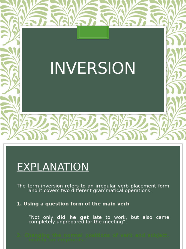Inversion Grammar Guides Sentence Transformation Rephrasing - 124517 ...