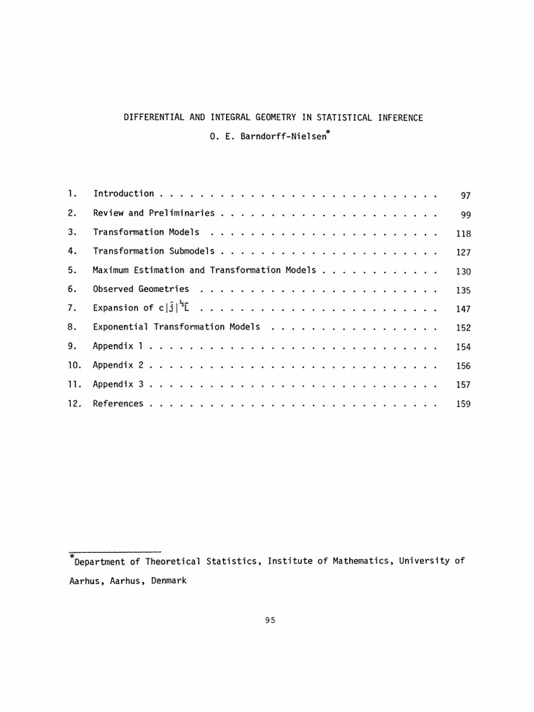 Barndorff-Nielsen_1987 | PDF | Tensor | Statistical Inference