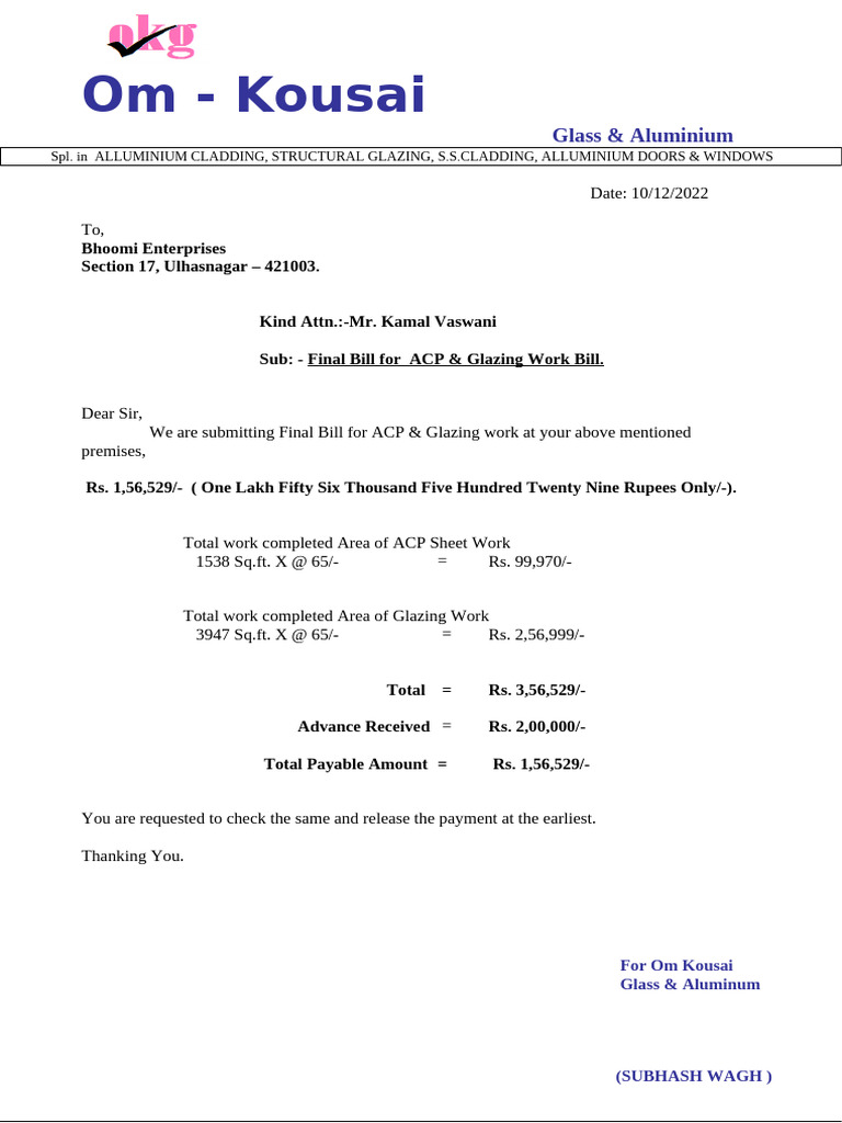 Bhoomi Enterprises Bill | PDF