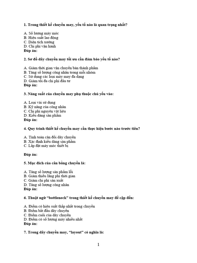 Trắc nghiệm TKC | PDF