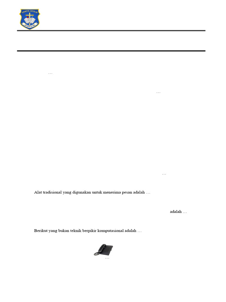 SH2 Komputer Kelas 1 | PDF