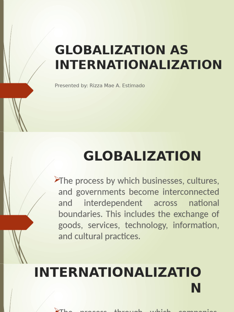 Globalization As Internationalization | PDF