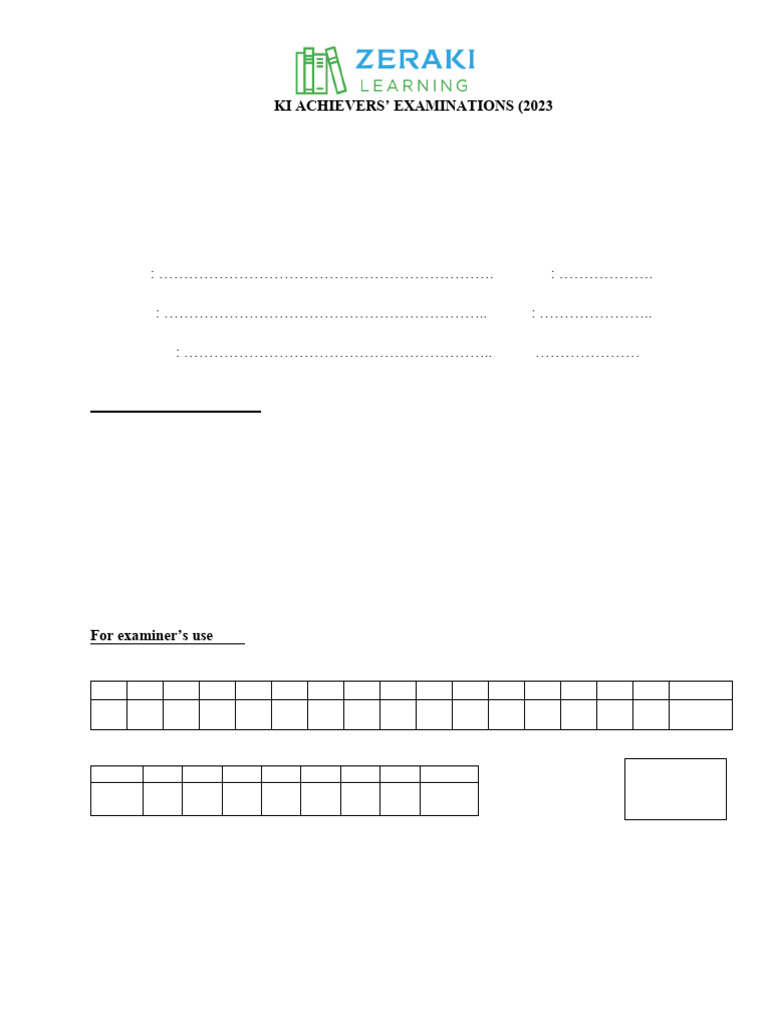 Mathematics Form 3 - Question Paper | PDF | Triangle | Equations