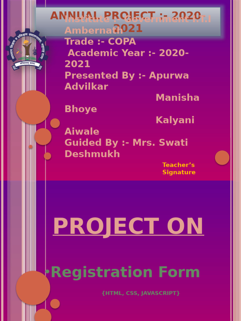 PROJECT.ppt | PDF | Web Development | World Wide Web