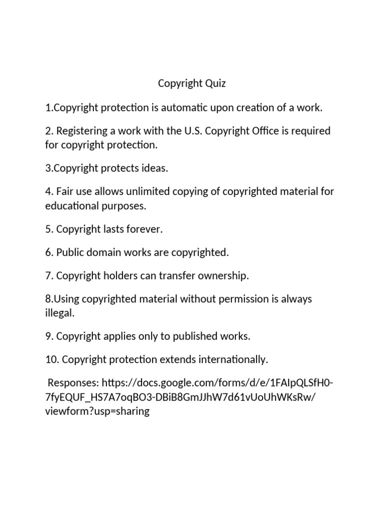 Copyright Quiz Telesforo | PDF