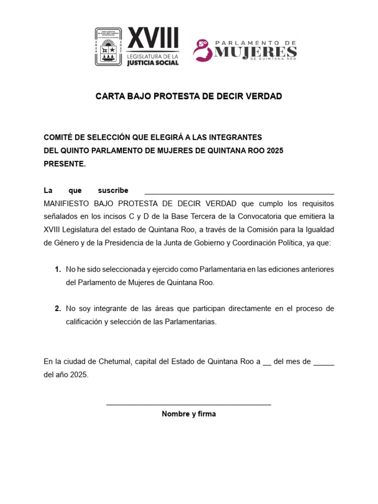 Carta_bajo_protesta_decir_verdad | PDF