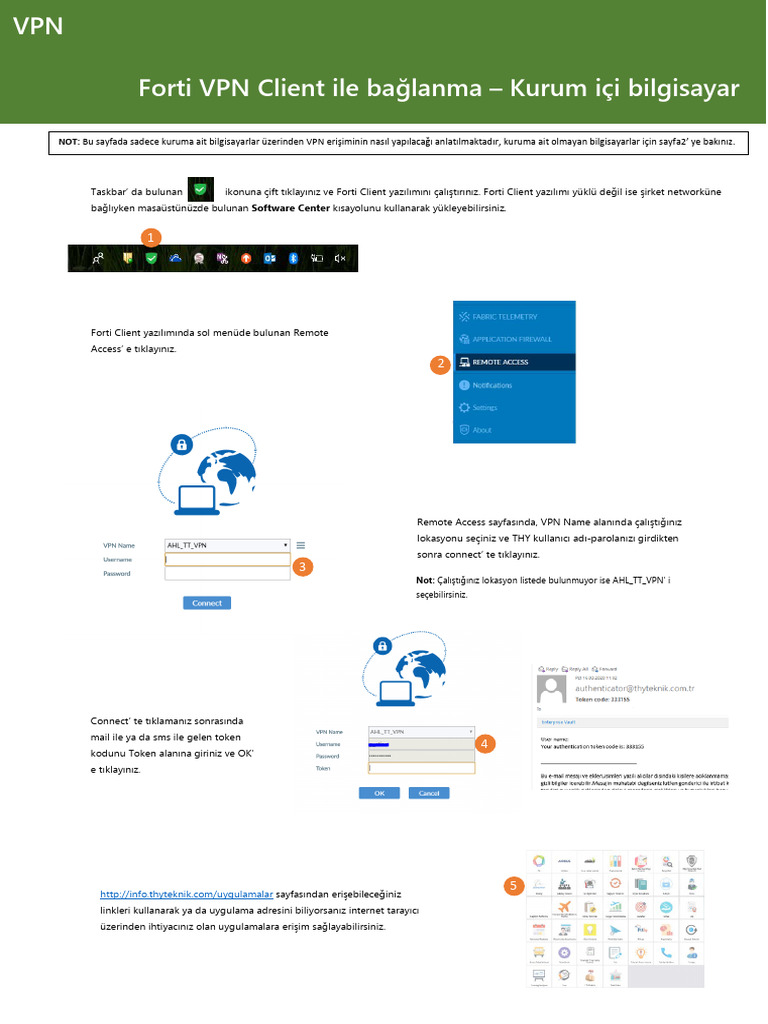 Forti VPN Kullanici Kilavuzu | PDF