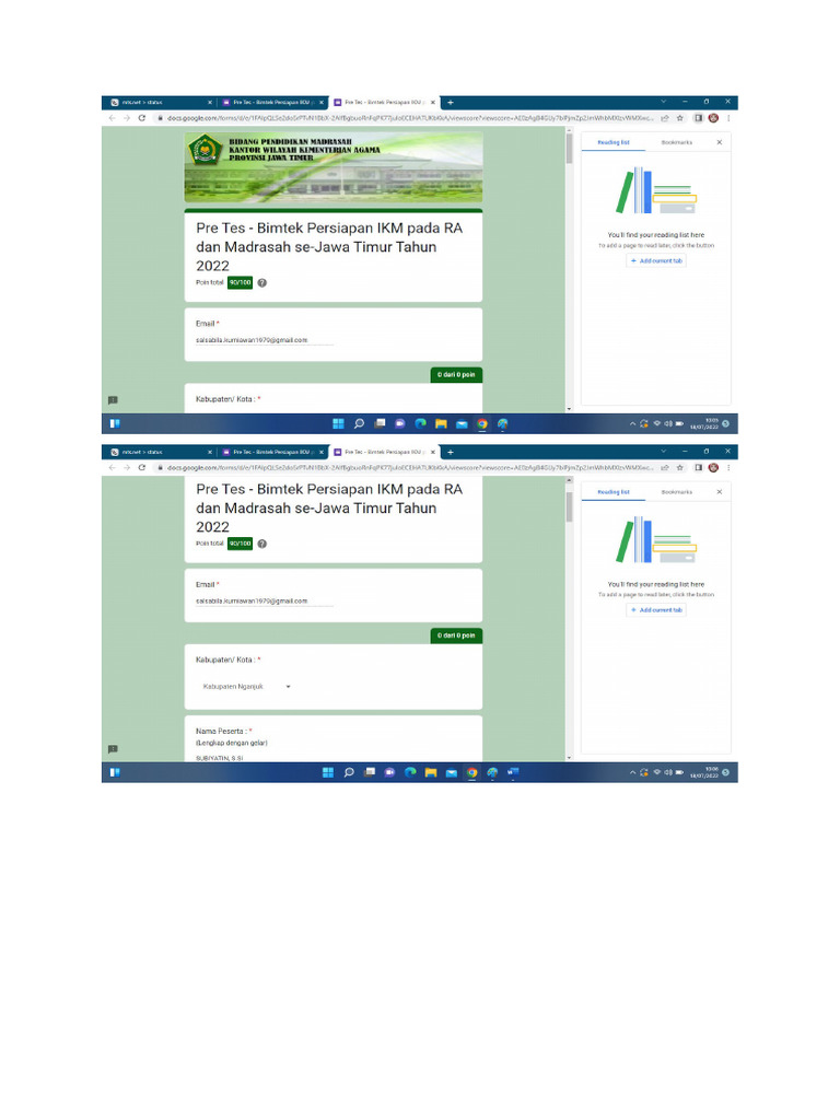 Hasil Pretest | PDF