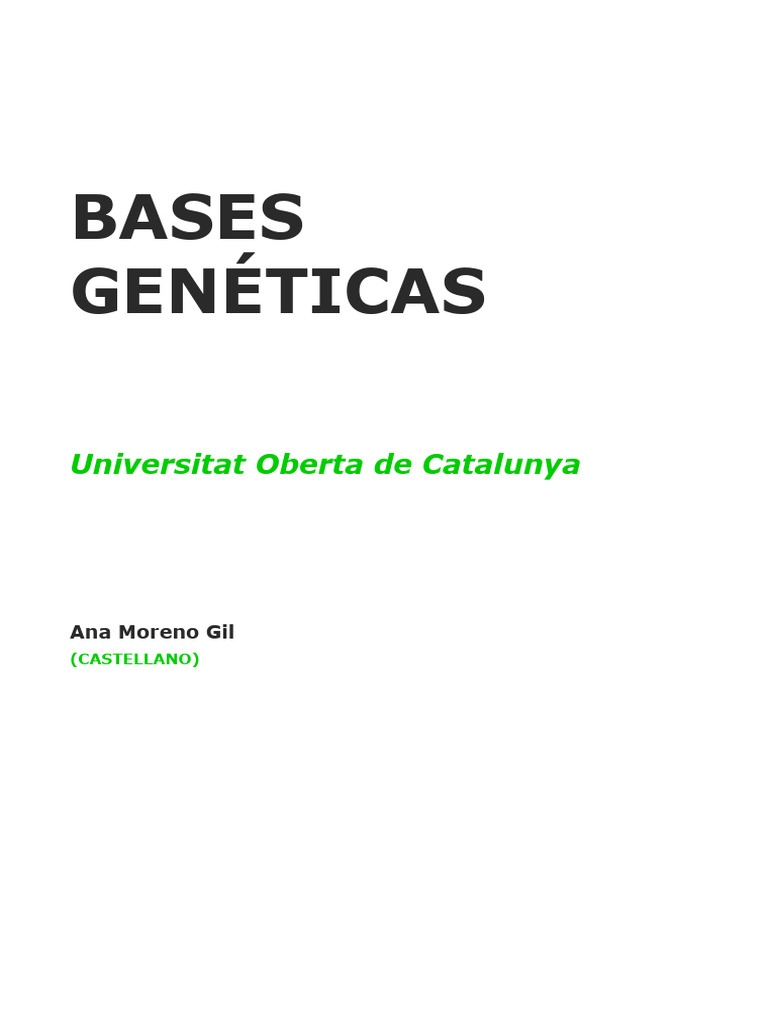 Bases Moleculares de la Herencia | PDF | Mitosis | Traducción (biología)