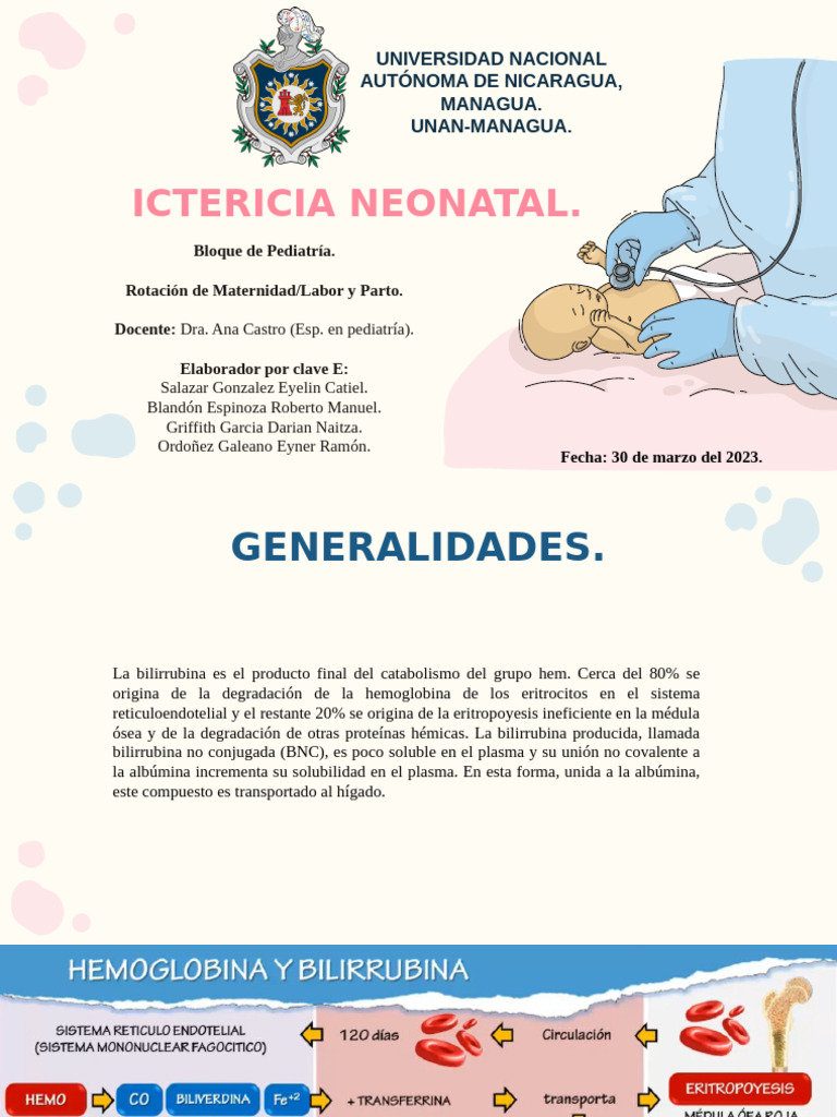 Ictericia Neonatal: Causas y Manejo | PDF | Medicina CLINICA ...