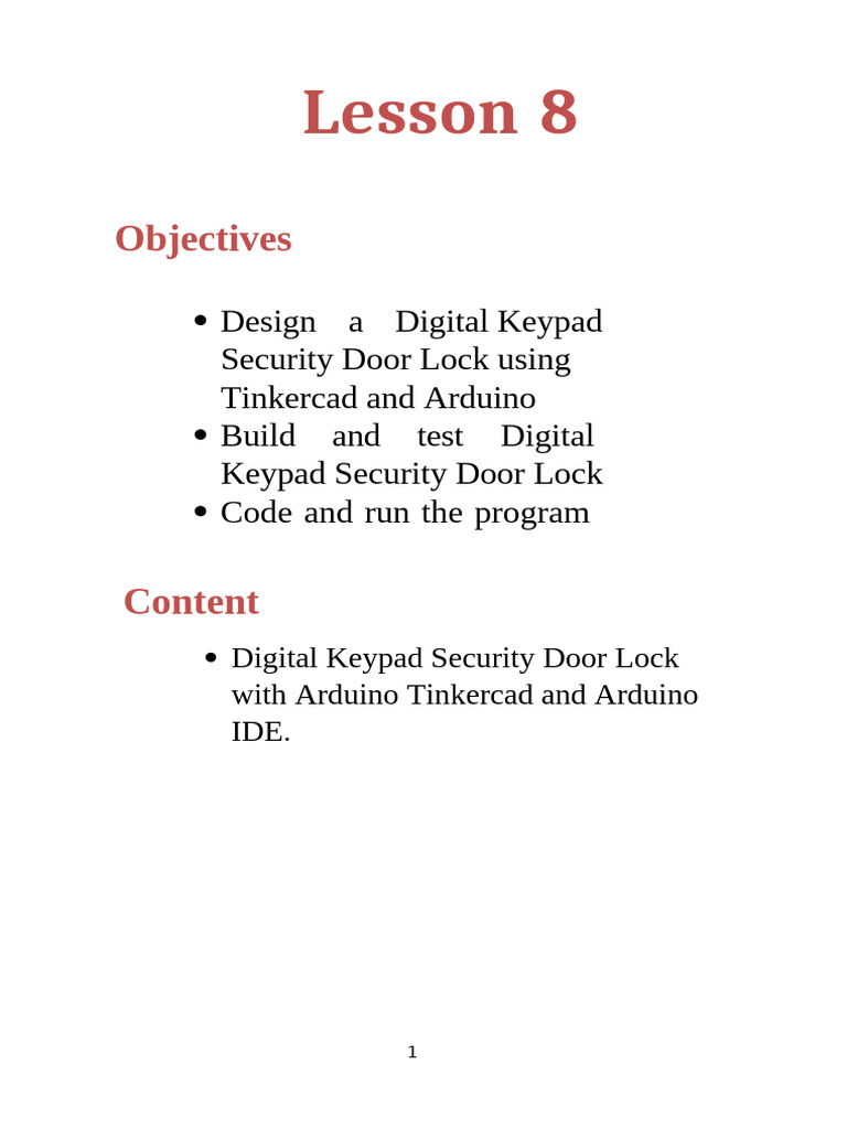 Digital Keypad Lock with Arduino | PDF | Arduino | Computer Engineering