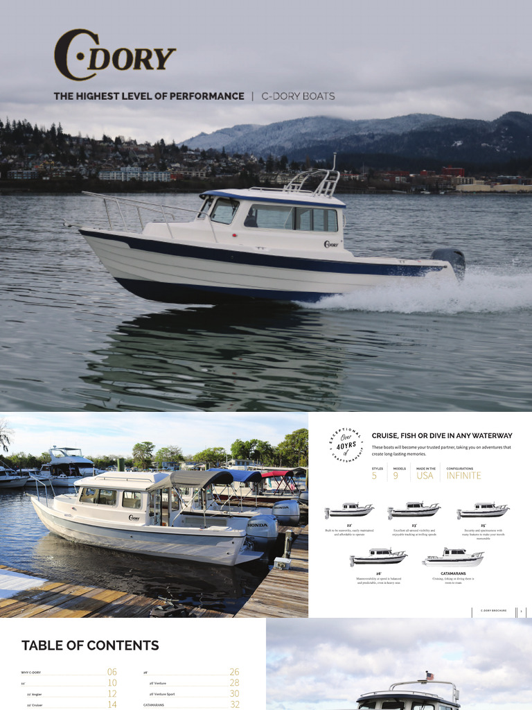 C-Dory Catamarans Specifications Guide | PDF