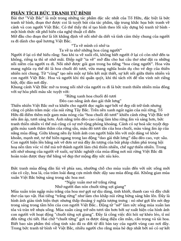 Phân Tích B C Tranh T Bình | PDF