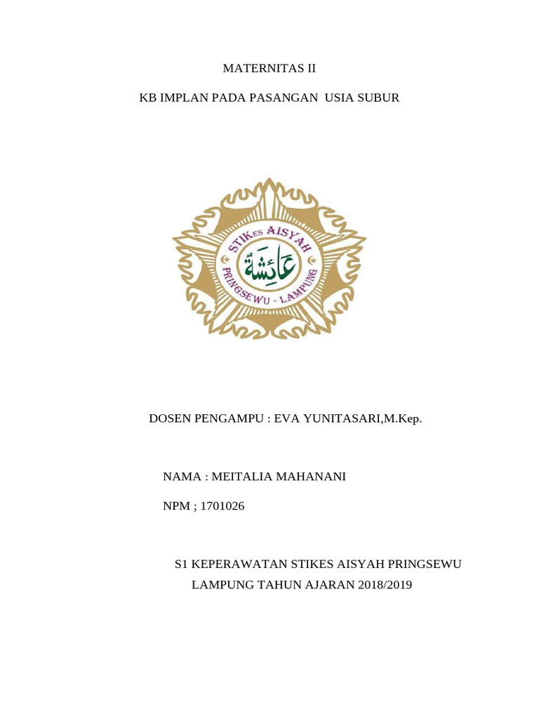 Maternitas 2 Sap Implan | PDF