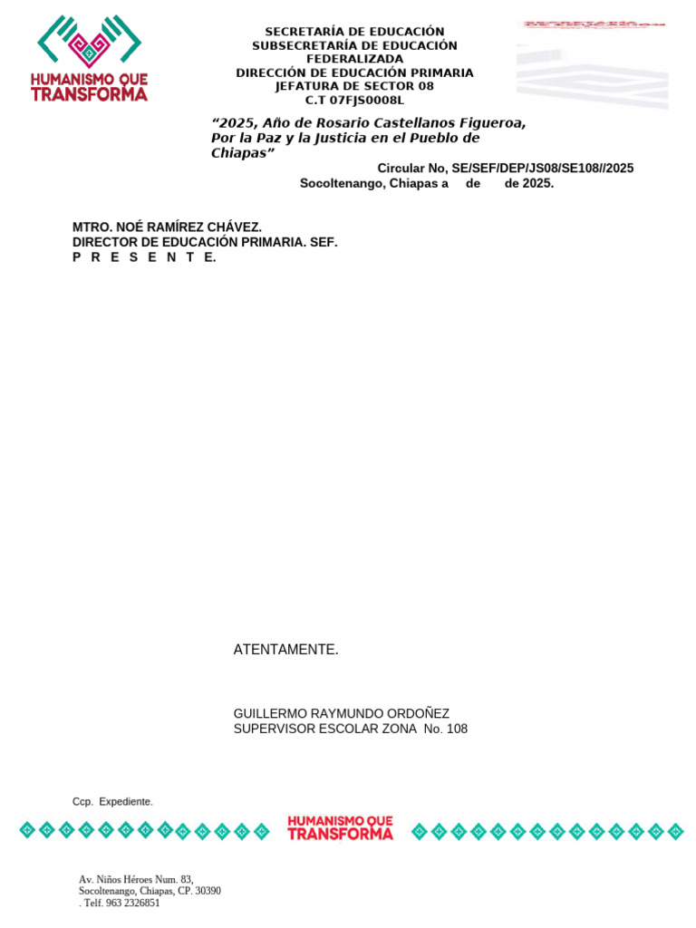 Formato Oficio 2025 | PDF