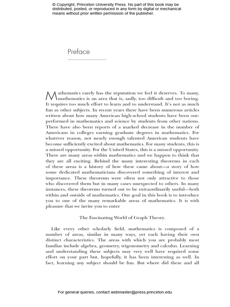 Benjamin Etal 2015 Preface | PDF | Mathematics | Graph Theory