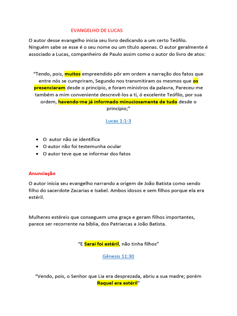 Evangelho de Lucas | PDF | Jesus | São Pedro