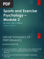 Sports Psych - Carron's Model | PDF | Leadership | Group Cohesiveness