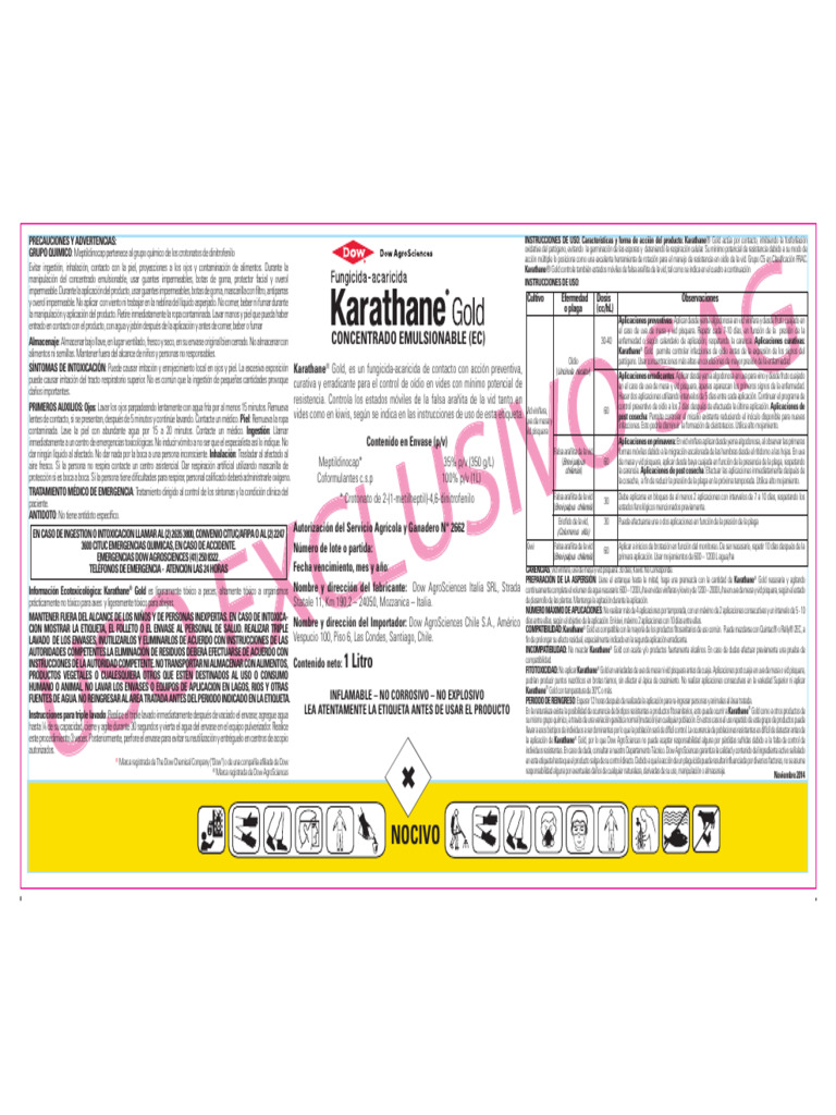 Karathane Gold 18-12-2014 | PDF | Agua | Uva