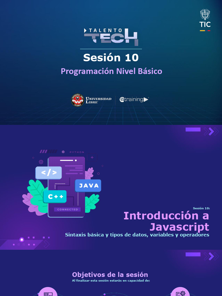 1. sesion 10 - Sintaxis b├ísica y tipos de datos variables y operadores_dise├ o | PDF | Script ...
