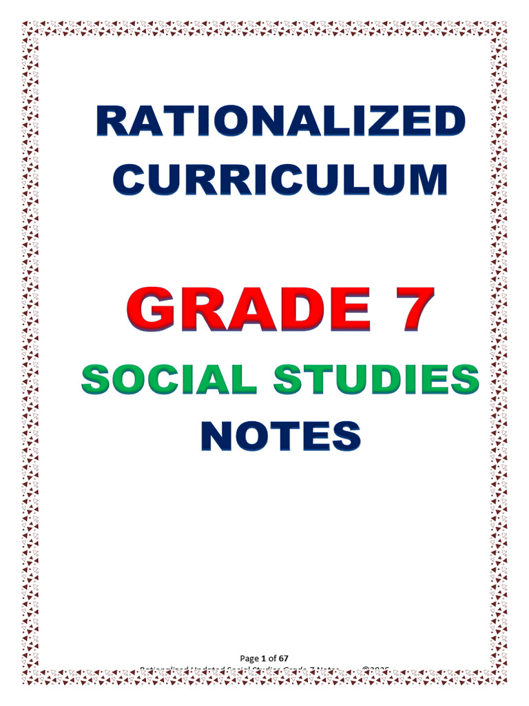 Grade 7 Social Studies Notes Guide | PDF | Money | Genesis Creation ...