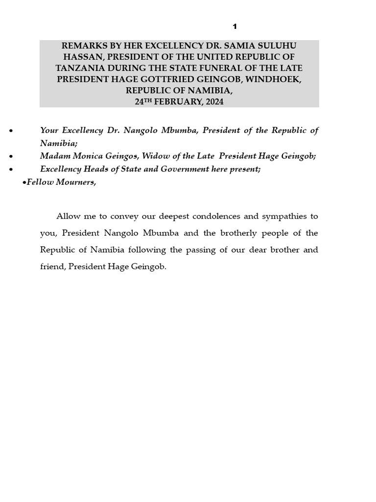 sw-1708834288-REMARKS - STATE FUNERAL OF THE LATE PRESIDENT HAGE - PAP ...