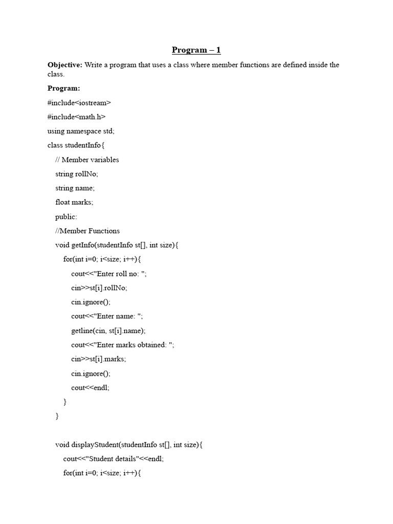 Oops File | PDF | Namespace | Scope (Computer Science) Oops File | PDF | Namespace | Scope (Computer Science)