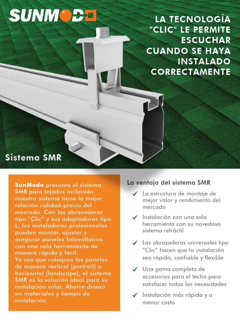 SMR System One-Sheet SPN | PDF | Fotovoltaica | Panel solar