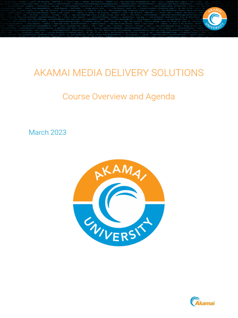 Akamai Media Delivery Solutions Course | PDF | Video On Demand | Computing
