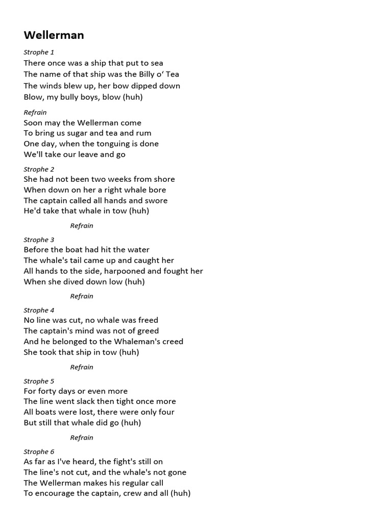 Wellerman (Lyrics) | PDF