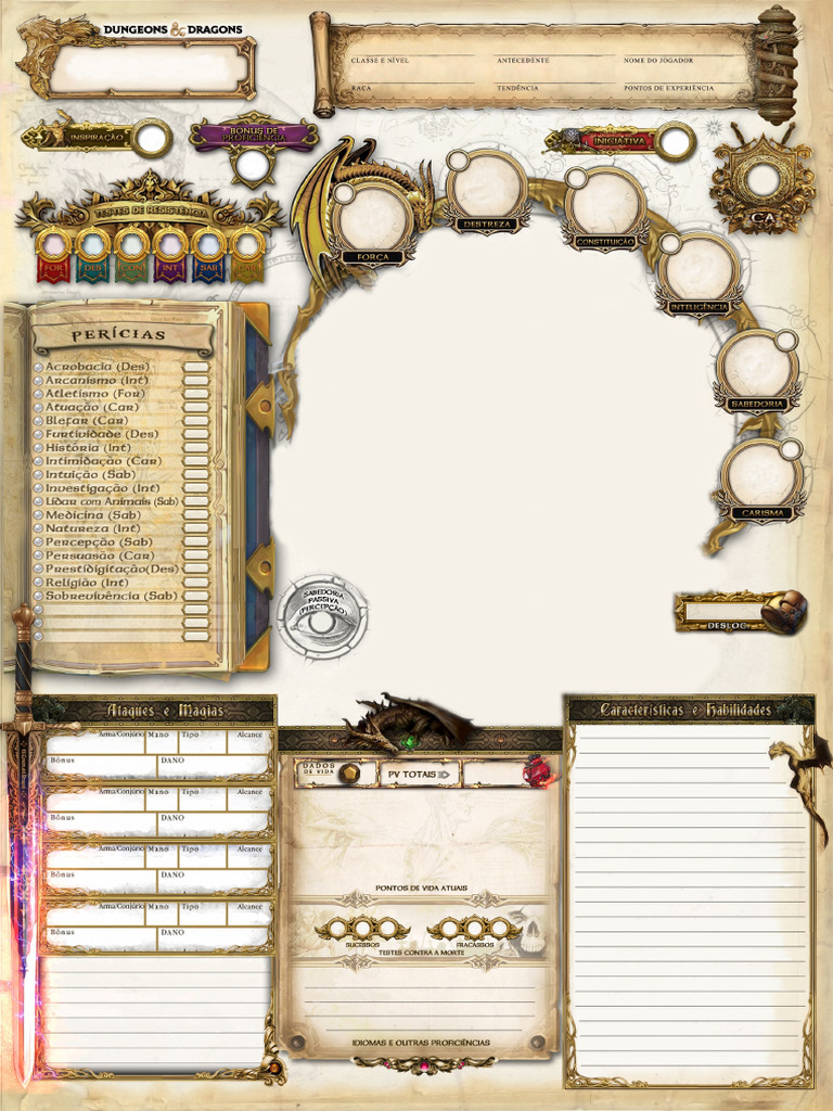 Ficha D&D5 COLOR | PDF