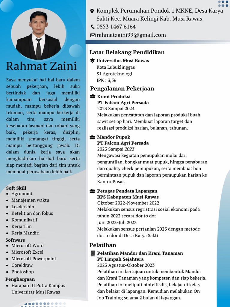 CV Rahmat Zaini-New | PDF