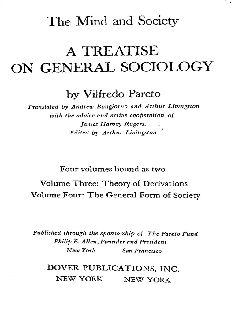 Pareto The-Mind-And-Society 3 et 4 | PDF