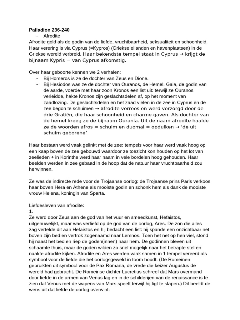 Grieks PTA Vwo 5 Periode 2 | PDF