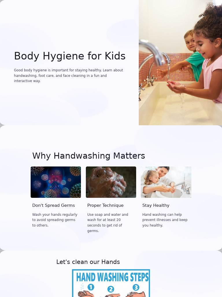 Essential Body Hygiene for Kids | PDF