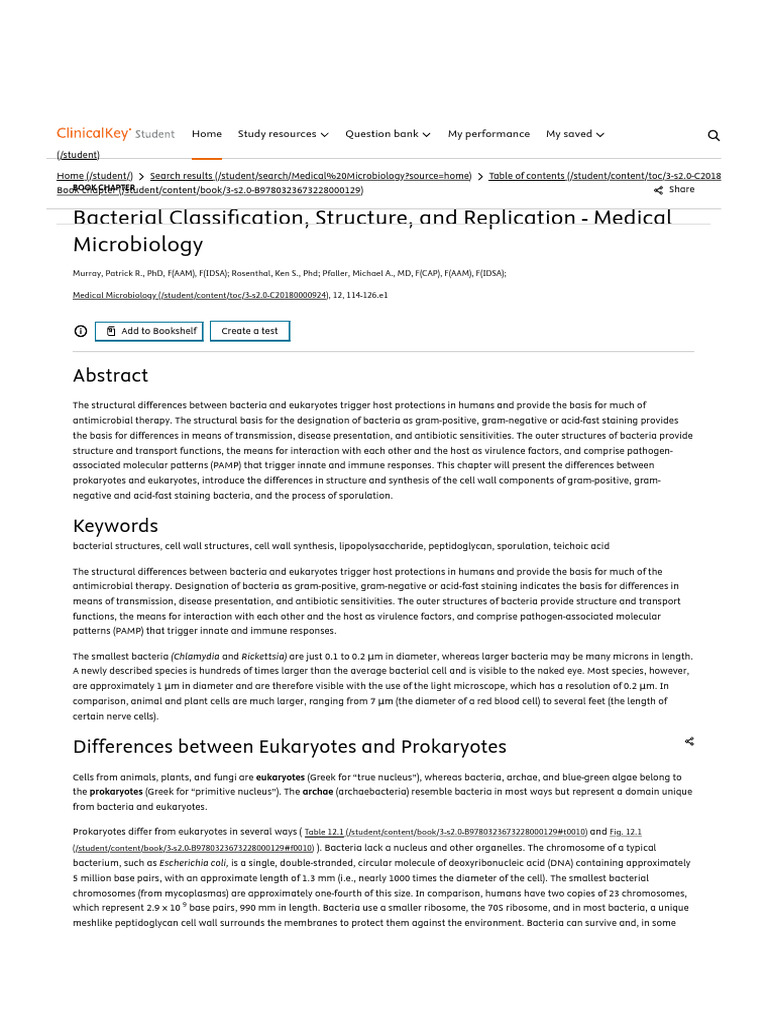 Bacterial Classification, Structure, and Replication - Medical ...