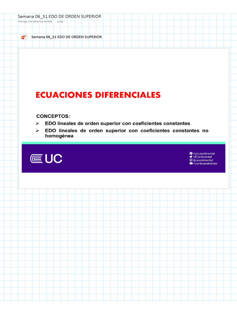 Semana 06_s1 Edo de Orden Superior | PDF