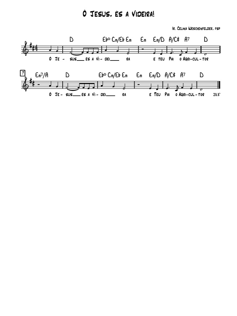 Ó Jesus, És a Videira. | PDF
