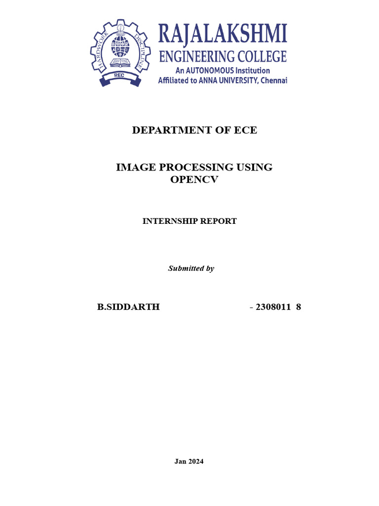 Internship Report Merged | PDF | Computer Vision | Image Segmentation