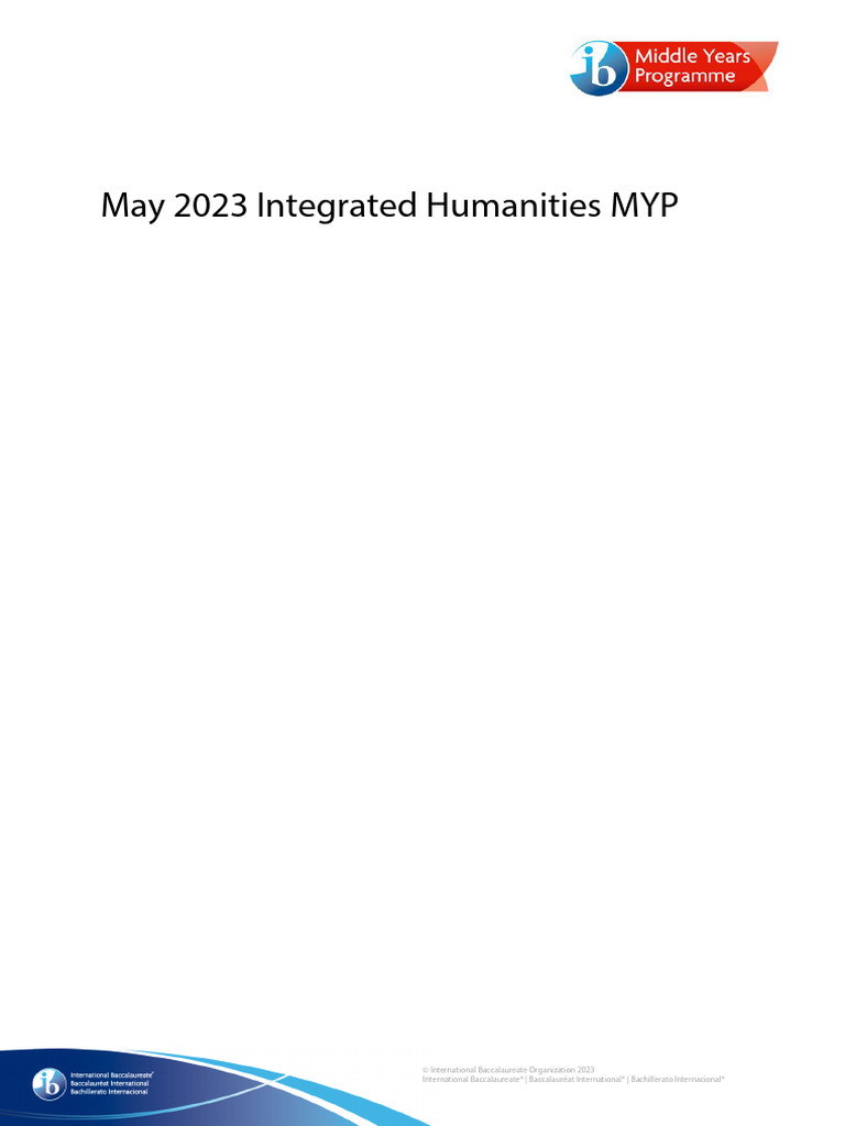 MYP Integrated Humanities Subject Report | PDF | Essays | Cognition
