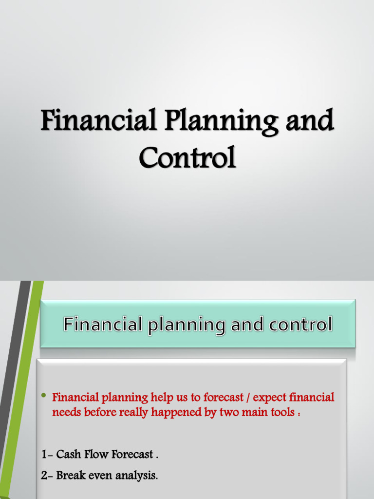 7-Financial Planning & Control1 | PDF | Financial Accounting ...