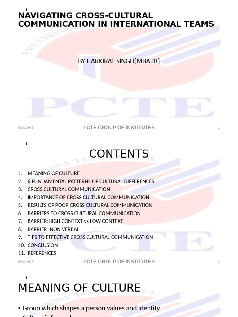 Harkirat Singh Ppt Business Communication | PDF | Nonverbal Communication | Cross Cultural ...
