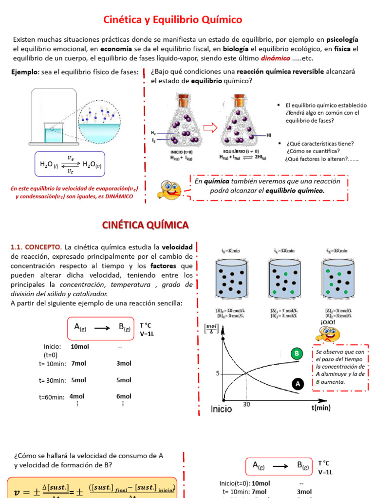 Cinetica y Equilibrio Quimico | PDF | Equilibrio químico | Cinética química