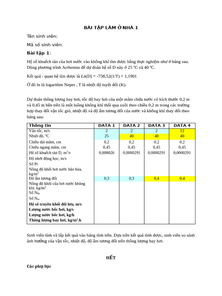 Bai Tap Lam Nha 1 | PDF