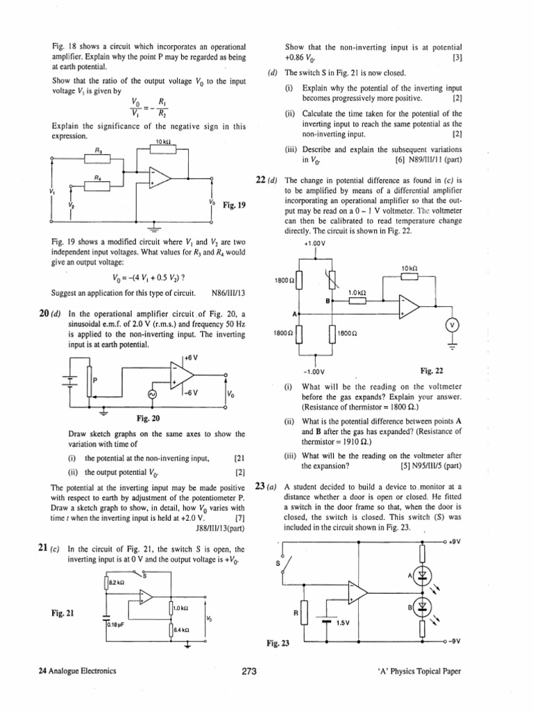 A24 - Analogue - Electronics (Dragged) 5 | PDF | Amplifier | Operational Amplifier