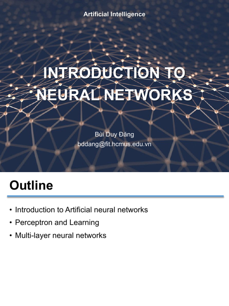 2023 Lecture11 NeuralNetworks | PDF | Artificial Intelligence | Intelligence (AI) & Semantics