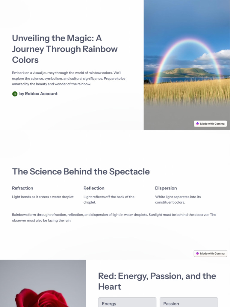 Rainbow Colors: Science & Symbolism | PDF | Rainbow | Color