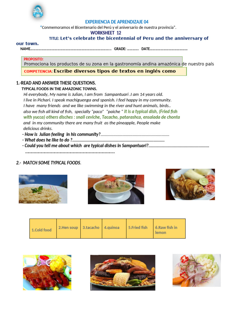 Celebrate Peru's Bicentennial Cuisine | PDF | Cakes | Foods