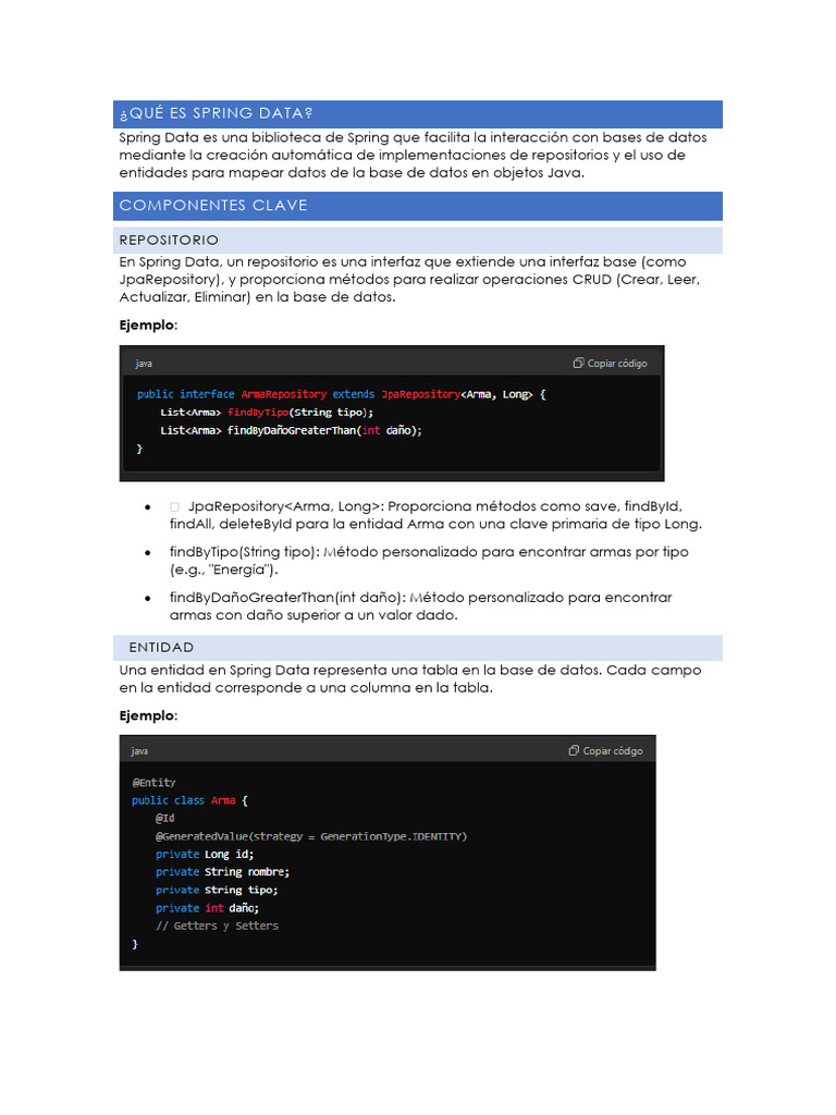 Qué Es Spring Data | PDF | Bases de datos | Java (lenguaje de programación)